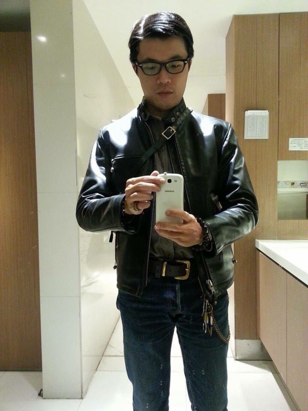 Chen Yang Pei｜schottのライダースジャケットを使ったコーディネート - WEAR