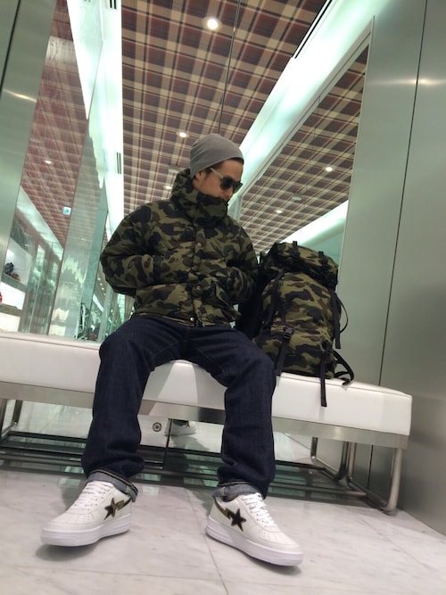 藤田 圭介（BAPE STORE SHIBUYA）｜A BATHING APEのバックパック/リュックを使ったコーディネート - WEAR