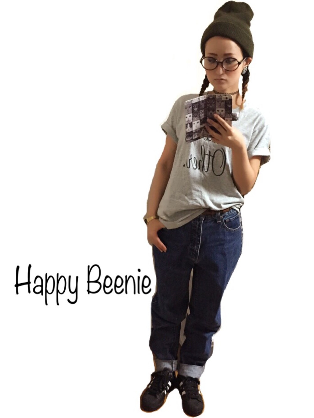 Happy Beenie｜UNIQLOのTシャツ/カットソーを使ったコーディネート - WEAR