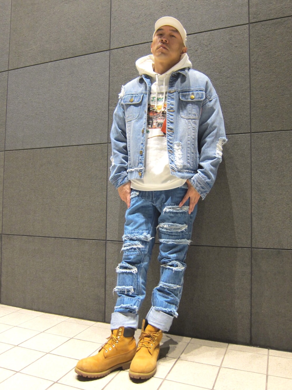 Masta Simon(Mighty Crown)｜NINE RULAZ LINEのデニムパンツを使ったコーディネート - WEAR